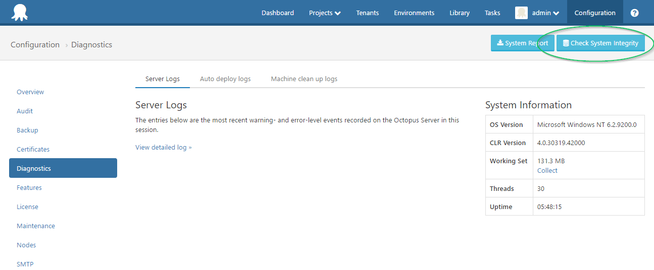 Octopus Database Octopus Deploy 4464