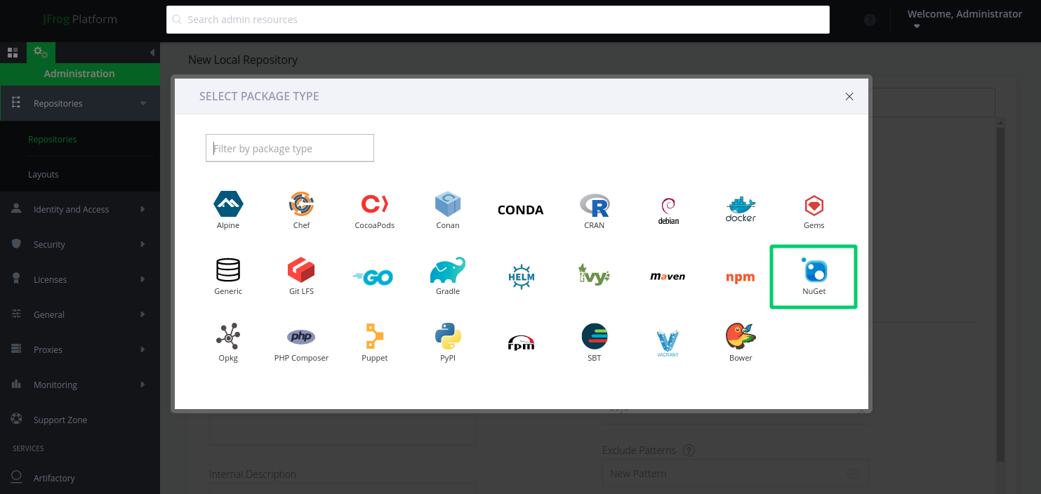 Artifactory Local NuGet repository - Octopus Deploy