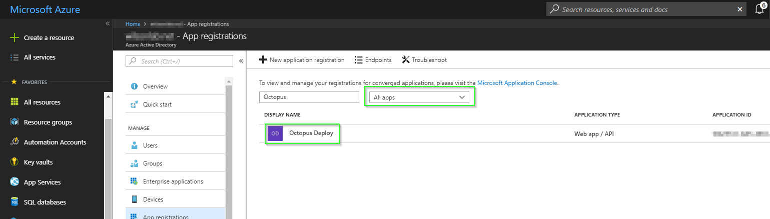 Azure Active Directory authentication - Octopus Deploy